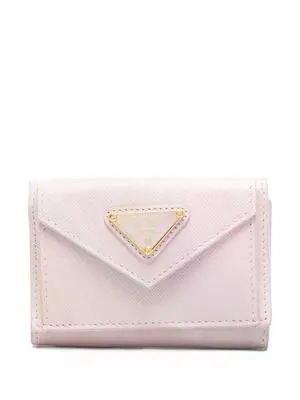 Prada Triangle-logo Leather Wallet - Pink
