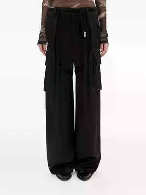 ANN DEMEULEMEESTER Cargo-pocket Satin Pants