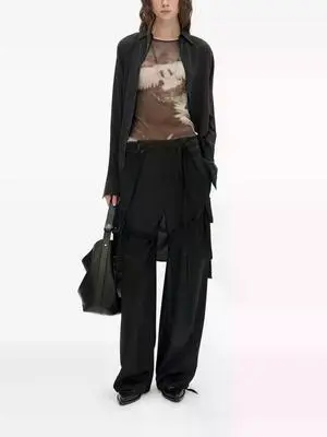 ANN DEMEULEMEESTER Cargo-pocket Satin Pants