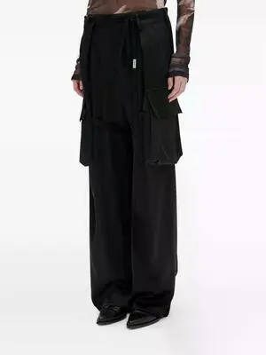 ANN DEMEULEMEESTER Cargo-pocket Satin Pants