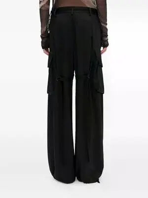 ANN DEMEULEMEESTER Cargo-pocket Satin Pants