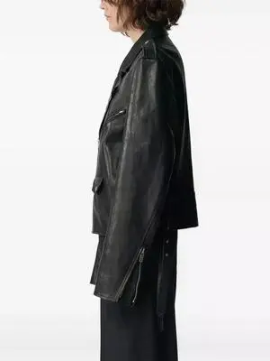 ANN DEMEULEMEESTER Anu Perfecto Leather Jacket