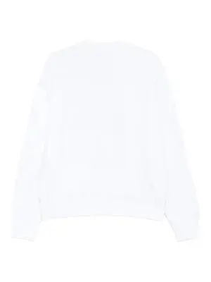 MSGM Ribbed-trim Sweatshirt With Graphic Print