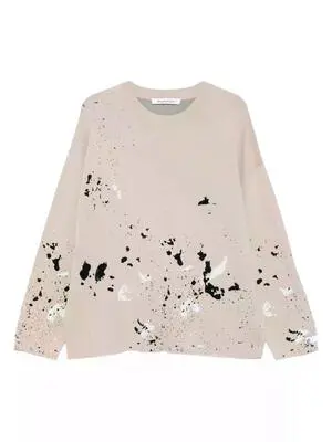 ÉTUDES STUDIO Paint-splatter Crew-neck Sweater