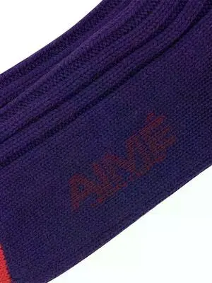 Aimé Leon Dore Logo-embroidered Socks - Purple
