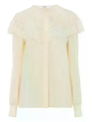 Chloé Lace-trimmed Blouse