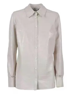 Elisabetta Franchi Crocodile-effect Button-front Shirt