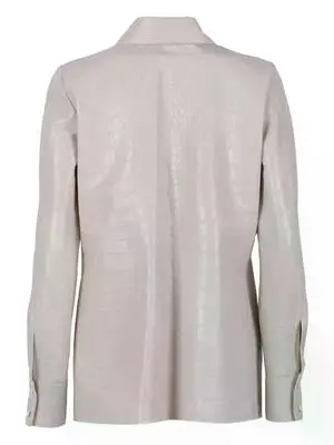 Elisabetta Franchi Crocodile-effect Button-front Shirt