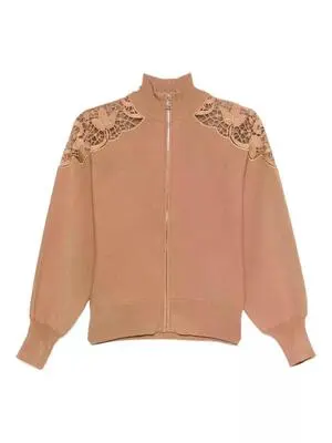 TWINSET Lace-insert Zip-up Jacket
