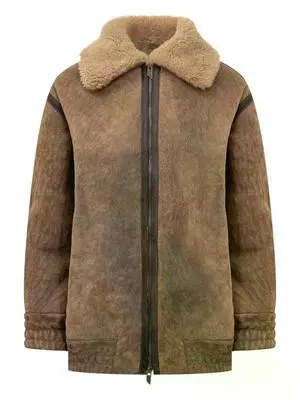 SALVATORE SANTORO Shearling-collar Coat