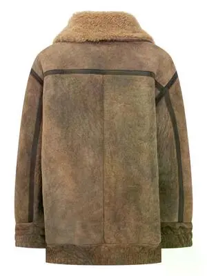 SALVATORE SANTORO Shearling-collar Coat