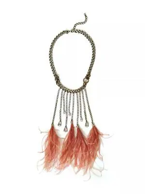 TWINSET Feather-tassel Necklace - Silver