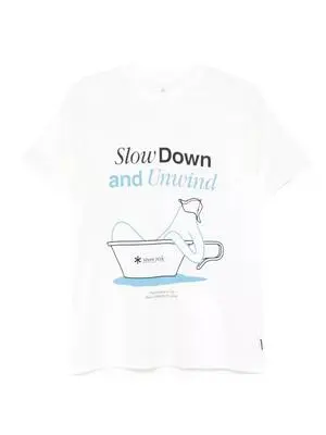 SNOW PEAK Graphic-print Short-sleeve T-shirt - White