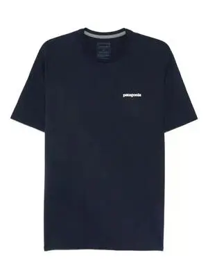 Patagonia Logo-print Organic-cotton T-shirt - Blue