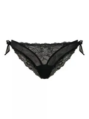 TWINSET Lace Bow-detail Briefs - Black