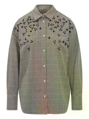 MSGM Embroidered Check Shirt