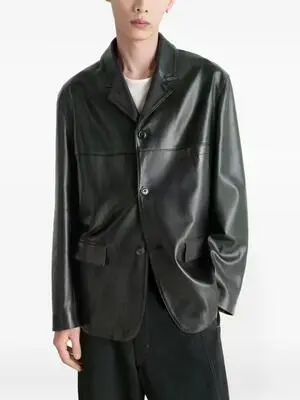 LEMAIRE Tailored Single-breasted Leather Jacket
