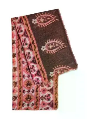 AMA PURE Paisley Cashmere Mini Scarf - Pink
