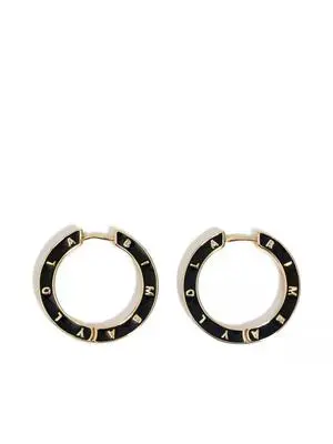 Bimba Y Lola Enamel Hoop Earrings - Gold