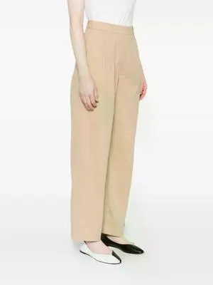 DUNST Pleated-front Trousers - Neutrals