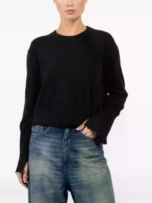 ARLO MOTT Split-hem Long-sleeve Sweater