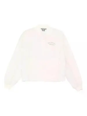 NEW BALANCE Embroidered Zip-up Jacket - White