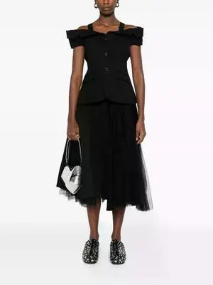 Noir Kei Ninomiya Off-the-shoulder Fitted Jacket
