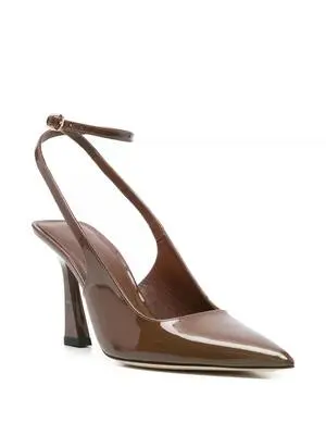 STUART WEITZMAN Patent-leather Ankle-strap Pumps
