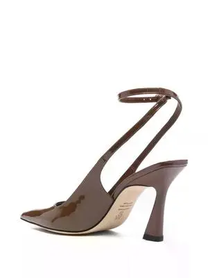 STUART WEITZMAN Patent-leather Ankle-strap Pumps