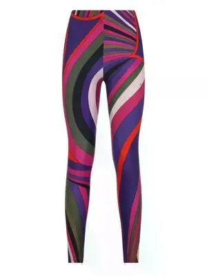 Emilio Pucci Abstract-print Leggings - Pink