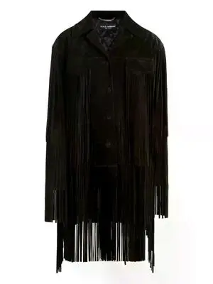 Dolce & Gabbana Pleated Fringe Coat