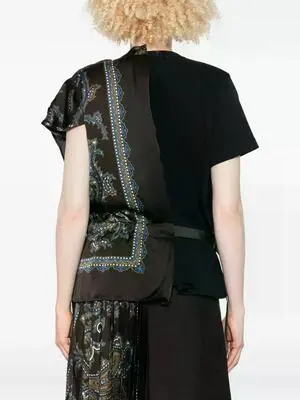 Sacai Paisley-print Paneled Top