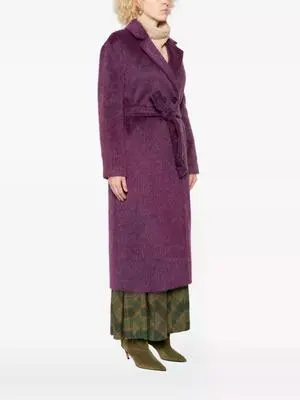 TWINSET Belted Double-breasted Wool Coat