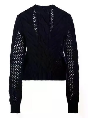Sportmax Cable-knit Crew-neck Sweater
