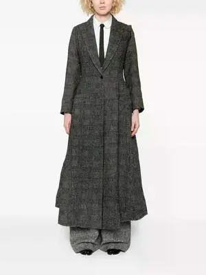 MARC LE BIHAN Plaid Single-breasted Coat