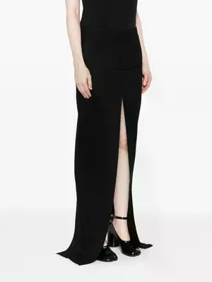 Rick Owens Side-slit Maxi Skirt - Black