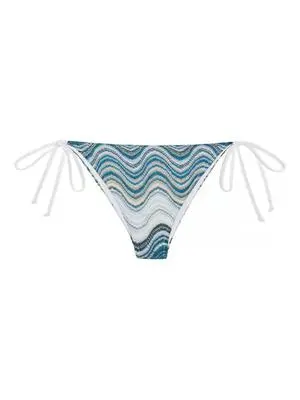 MC2 SAINT BARTH Wave-print Bikini Bottom - Blue