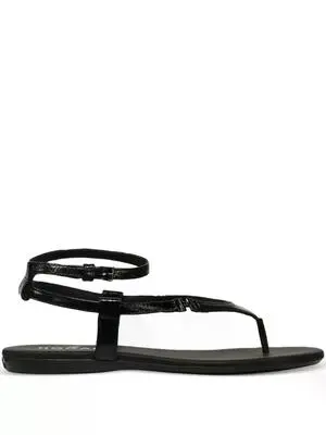 Hogan Leather Flat Sandals