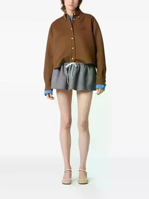 Miu Miu Drawstring-waist Mini Skirt