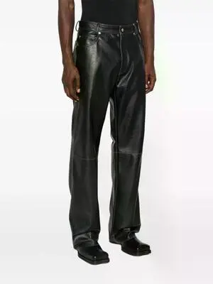 MAISON MARGIELA Leather-effect Five-pocket Trousers