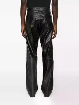 MAISON MARGIELA Leather-effect Five-pocket Trousers