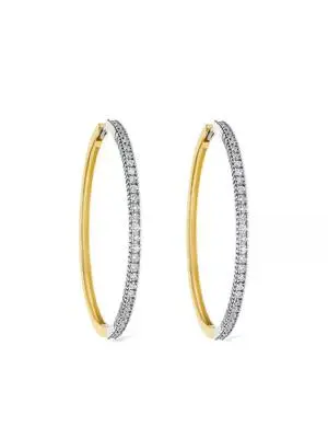 Delfina Delettrez 18k White And Yellow Hoop Earrings - Gold