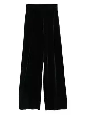 AMAZUIN Wide-leg High-waisted Velvet Trousers