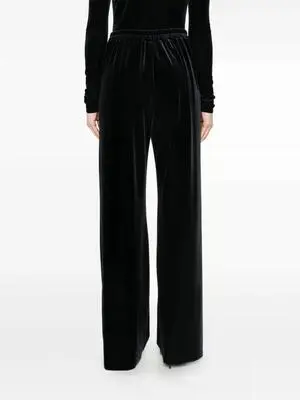 AMAZUIN Wide-leg High-waisted Velvet Trousers