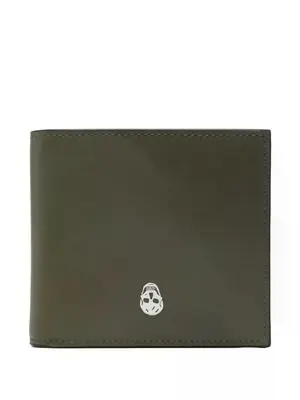 Alexander McQueen Skull-plaque Bi-fold Wallet - Green