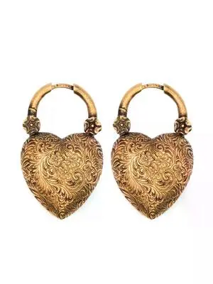 Chloé Heart-shaped Drop Earrings - Gold