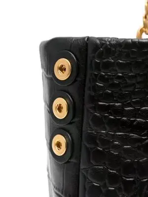 Balmain Crocodile-effect Leather Tote Bag