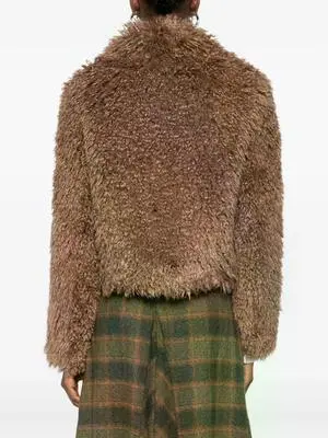 STAND STUDIO Faux-shearling Cropped Jacket