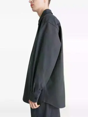 LEMAIRE Patch-pocket Twill Overshirt - Blue