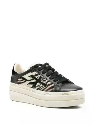 Premiata Claudia Zebra-print Platform Sneakers